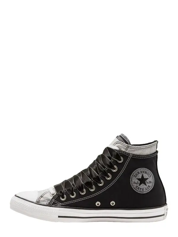 CONVERSE Chuck Taylor All Star Double Upper High Top Sneakers - Black/silver