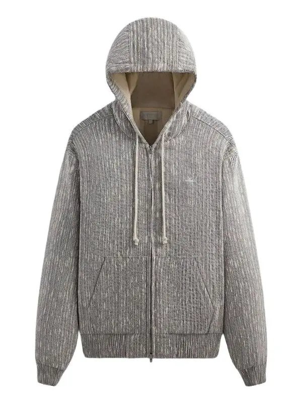 Kith Slub Boucle Boxy Overshirt - Grey/ink