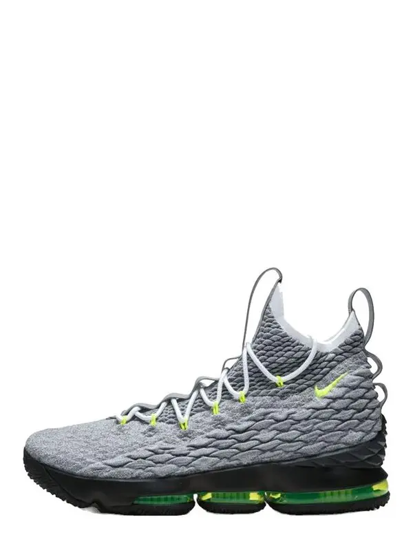 Nike Lebron 15 'air Max 95' Athletic Sneakers - Cool Grey/volt-wolf Grey