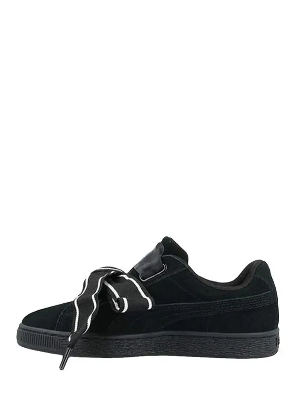 PUMA Suede Heart Satin Sneakers - Onyx