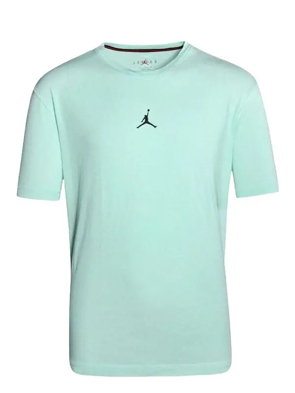 JORDAN Solid Color Logo Round Neck Pullover Short Sleeve Mint Green T-shirt - Mint Green