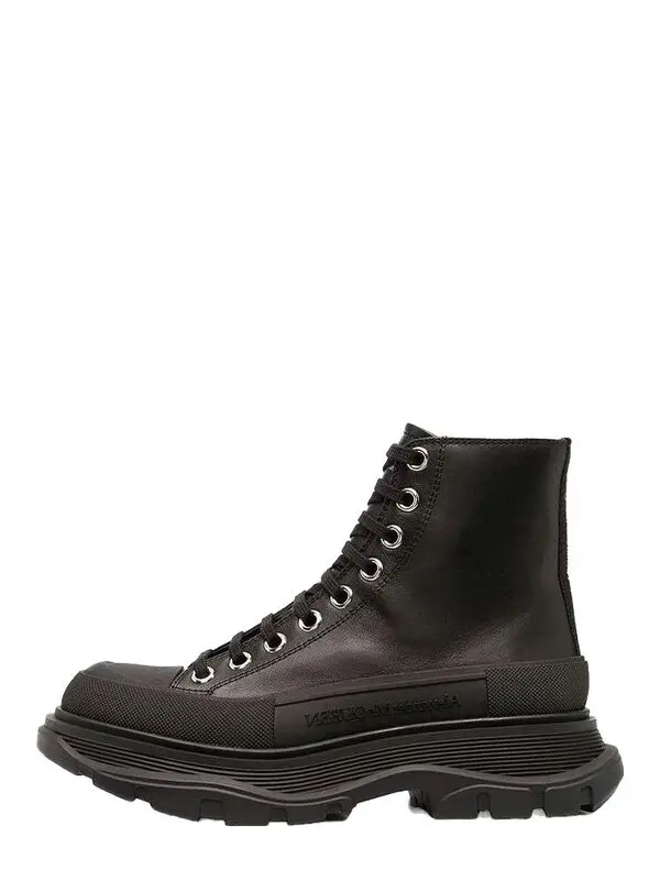 Alexander McQueen Tread Slick High Lace Up Boots - Black