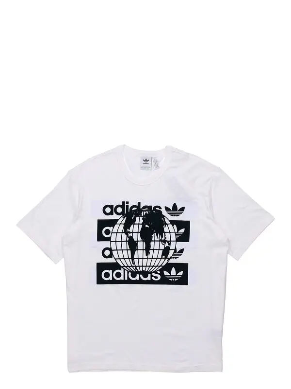 Adidas Originals Msg Ss Tee Earth Logo Short Sleeve - White