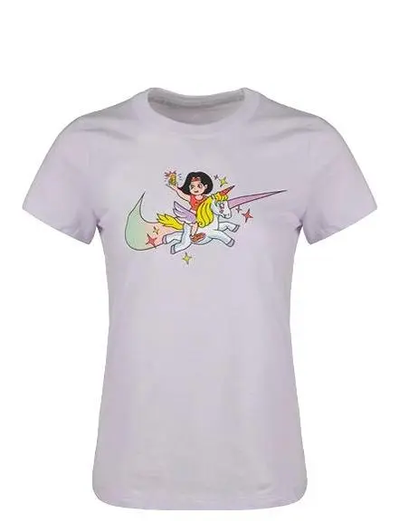 Nike Graphic Print Short Sleeve T-shirt - Purple/multi-color