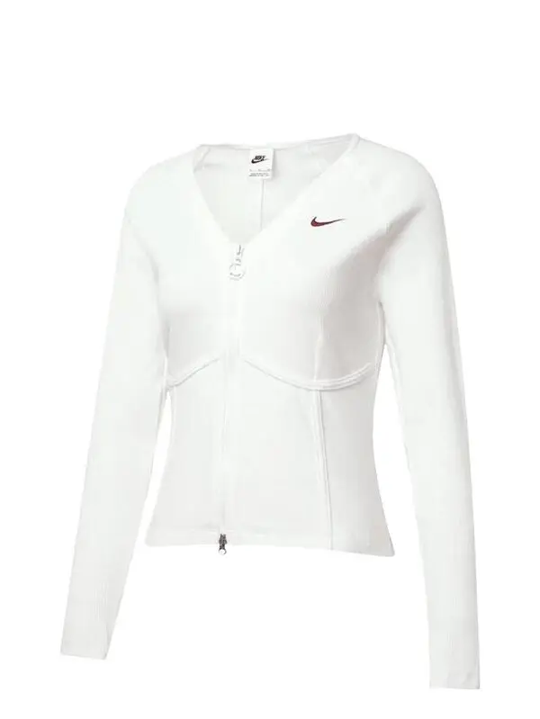 Nike Long-sleeve Zip-up Top - White