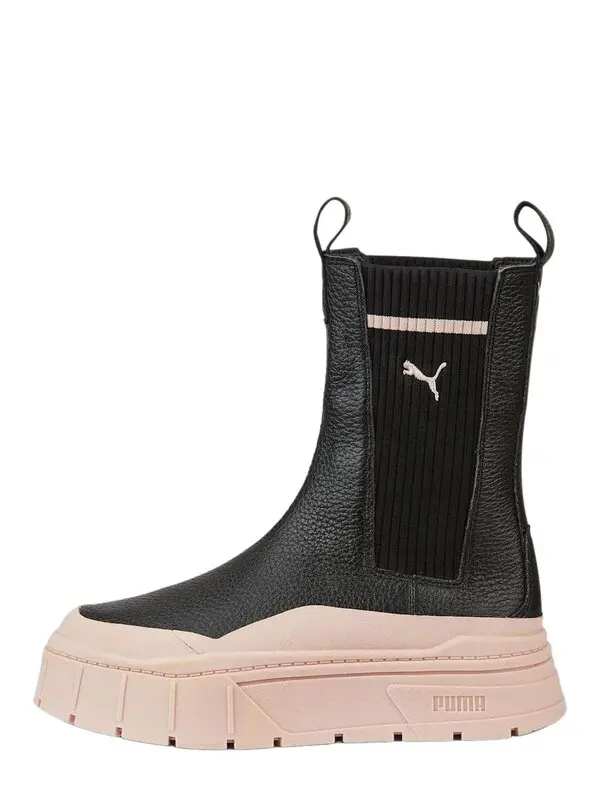 PUMA Mayze Stack Chelsea Boots - Black/rose Quartz