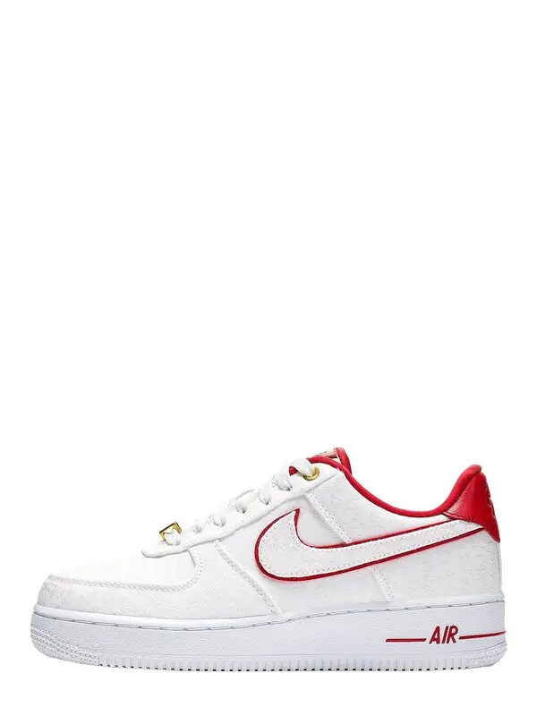 Nike Force 1 '07 Lux Luxury Sneakers - White/red