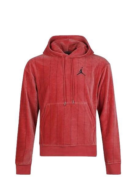 JORDAN Air Stripe Fleece Hoodie - Red
