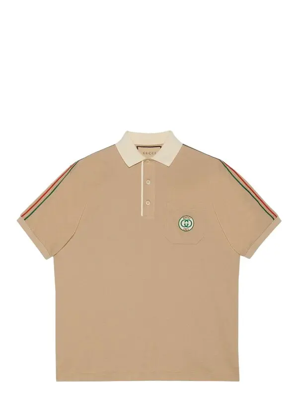 Gucci Stretch Cotton Piquet Polo Shirt - Beige