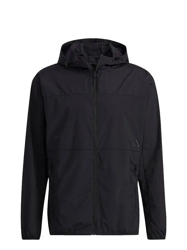 Adidas Sports Hooded Windbreaker Jacket - Black