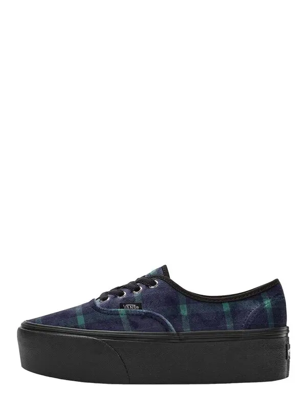 VANS Authentic Platform Checked Sneakers - Blue/black