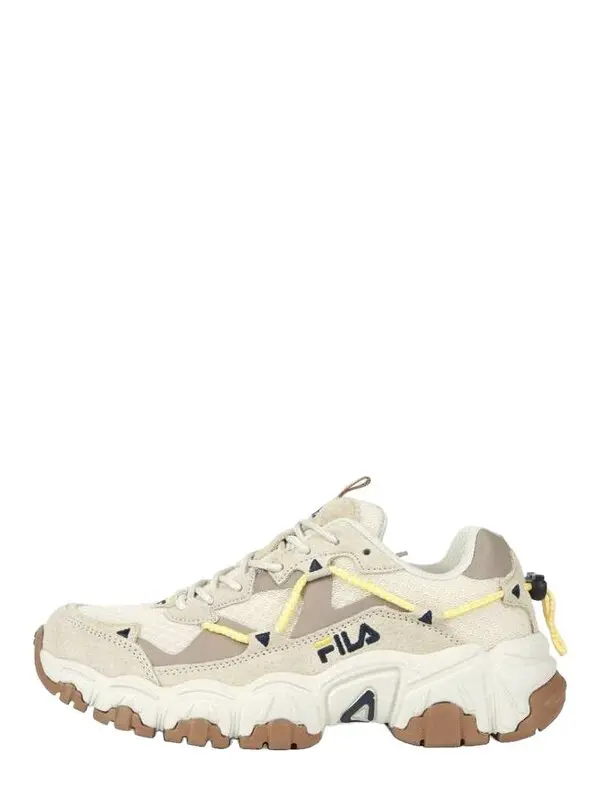 FILA Lace-up Athletic Sneakers - Graywhitebrown