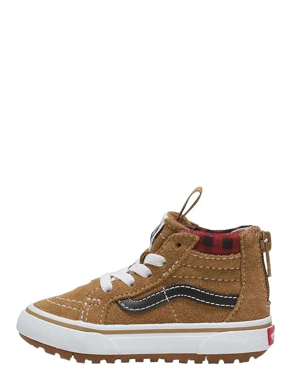 VANS Sk8-hi Zip Mte-1 High-top Sneakers - Plaid Brown/black/white