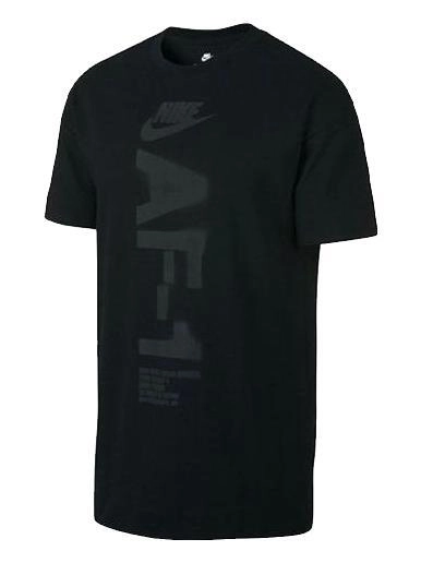Nike Athleisure Casual Sports Round Neck Breathable Short Sleeve - Black