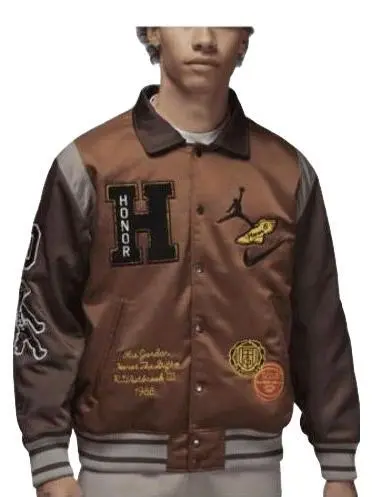 JORDAN X Htg Embroidered Bomber Jacket - Tan