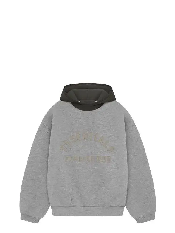 Fear Of God Ss24 Nylon Fleece Hoodie - Brown/grey