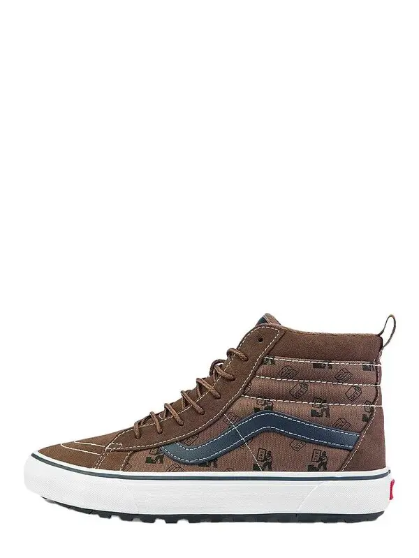 VANS High Top Lace-up Sneakers - Brown/navy Blue