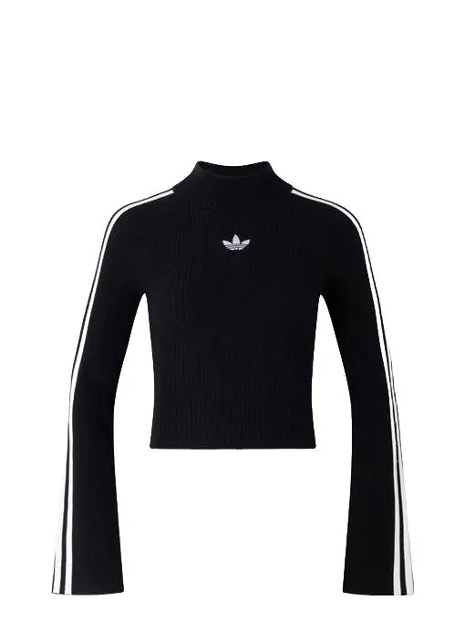 Adidas Originals Premium Knit Turtleneck Top - Black