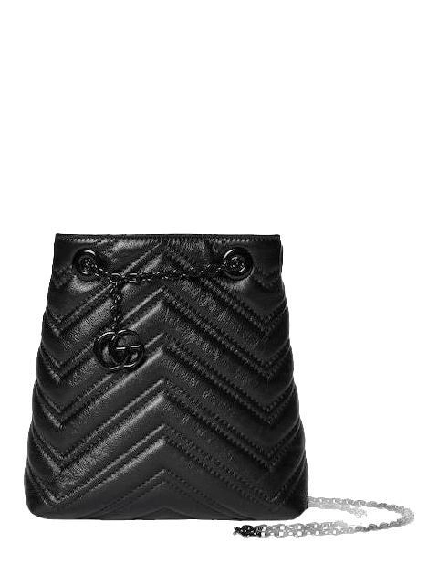 Gucci Gg Marmont Nano Bucket Bag - Black