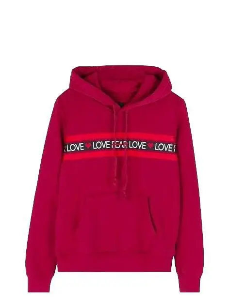 CONVERSE Love The Progress Print Hoodie - Red