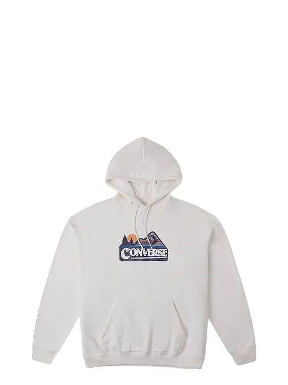 CONVERSE Elevated Logo Graphic Heavyweight Hoodie - White