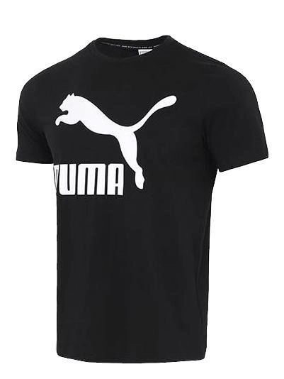 PUMA Classics Logo T-shirt 'black White - Black/white