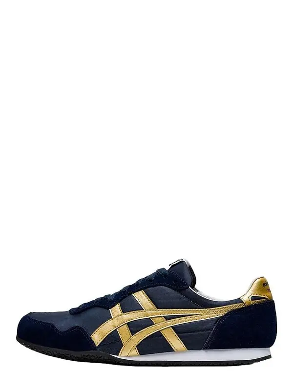 Onitsuka Tiger Serrano "midnight Pure Gold" Retro Sport Shoes - Blue/gold