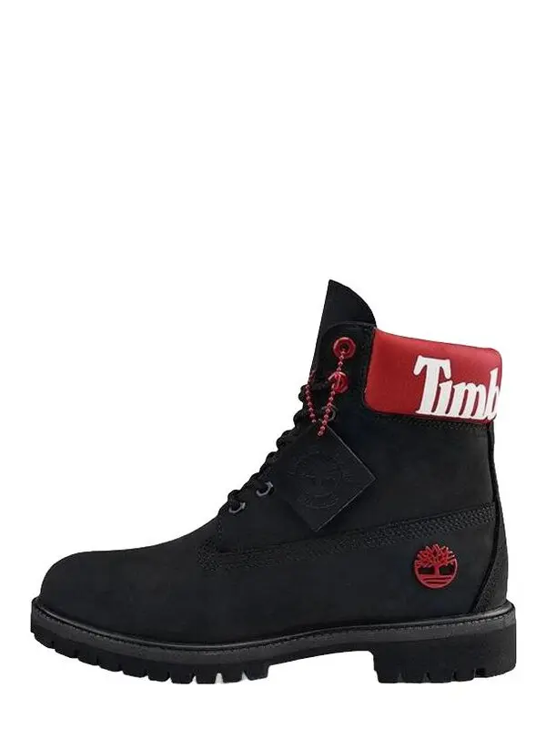 Timberland 6 Inch Premium Waterproof Lace-up Boots - Black/red/white