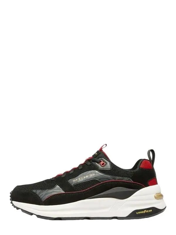 Sketchers Sport Casual Lace-up Sneakers - Black/grey/red