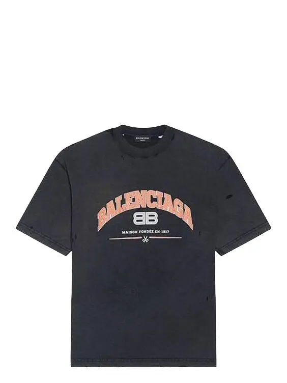 Balenciaga Maison T-shirt Medium Fit - Black