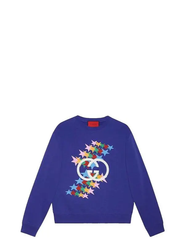 Gucci Rainbow Stars Crewneck Sweatshirt - Purple/multicolor