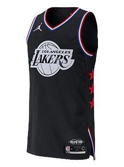 JORDAN Nba Los Angeles Lakers 2019 All-star Lebron James No. 23 Jersey - Black