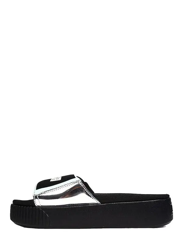 PUMA Platform Slide Tz Metallic Slides - Platinum