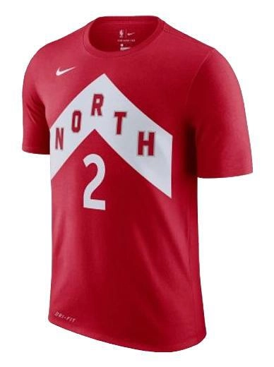 Nike Toronto Raptors Leonard 2 Short Sleeve Athletic T-shirt - Red