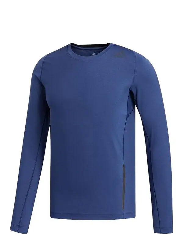 Adidas Ask2 Prm Tee Ls Training Sports Slim Fit Round Neck Long Sleeves Indigo T-shirt - Blue