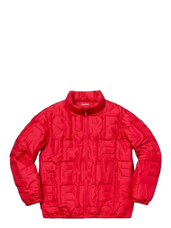 Supreme Bonded Logo Puffy Jacket - Red