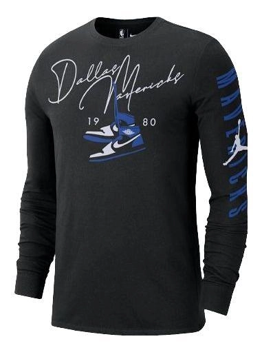 Nike Dallas Mavericks Graphic Long Sleeve T-shirt - Black