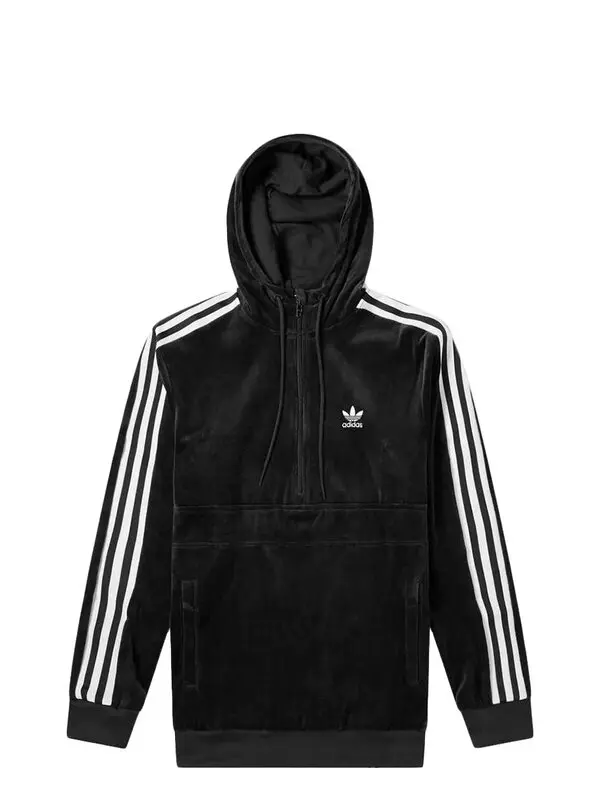 Adidas Originals Cozy Half-zip Track Sweater - Black
