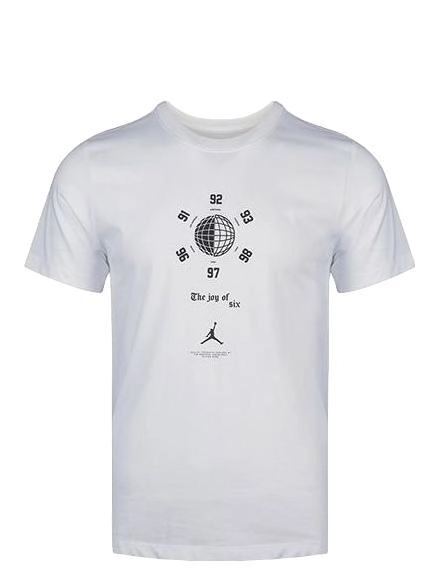 JORDAN Air Love 6 Basketball Sports Short Sleeve Tee - White