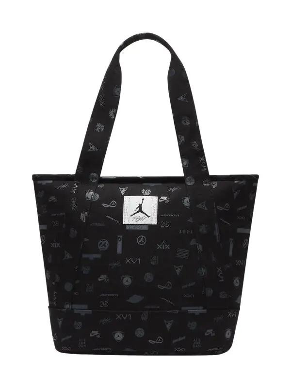 JORDAN Air Flight Printed Recycled Cotton Carryall Tote - Black