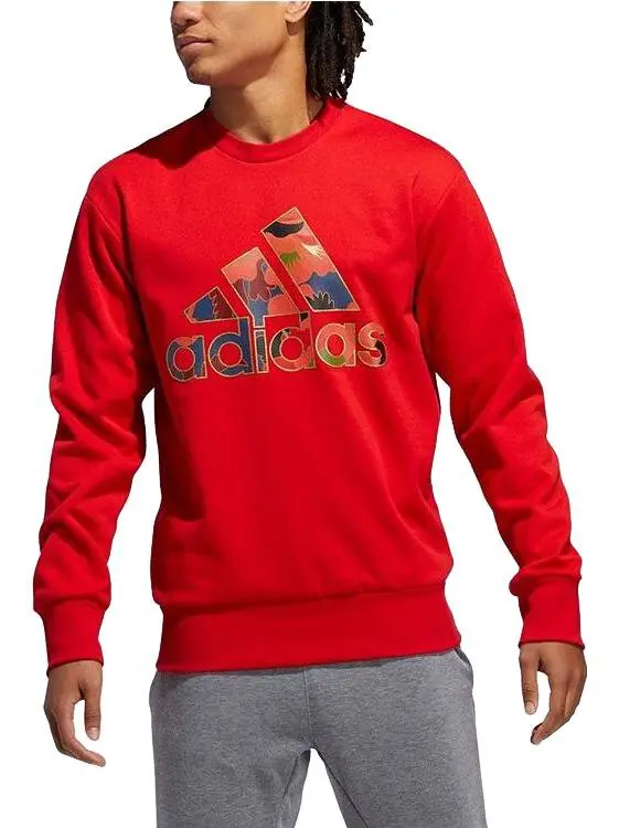 Adidas Large Logo Pullover - Light Red