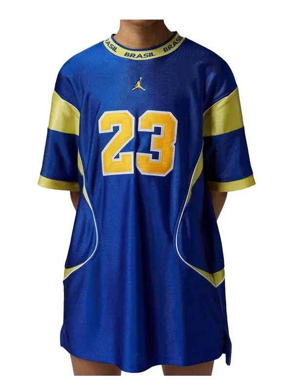 JORDAN Air Brooklyn Jersey Dress - Old Royal/yellow Pulse