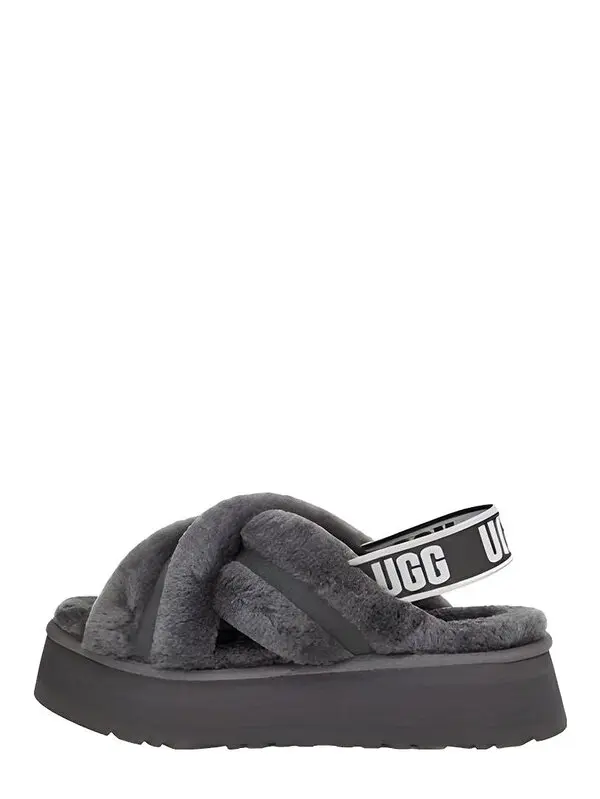 UGG Disco Cross Slide - Charcoal Grey