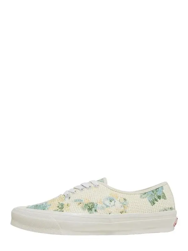 VANS Kith X Og Authentic Lx Vintage Roses Sneakers - Cream/green