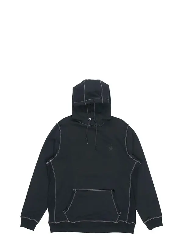 CONVERSE Embroidered Logo Sports Knit Hoodie - Black