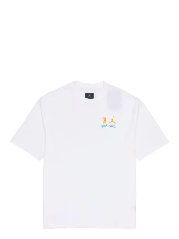 JORDAN X Union Crossover Ss22 Solid Color Breathable Logo Round Neck Short Sleeve Asia Edition White - Default Color