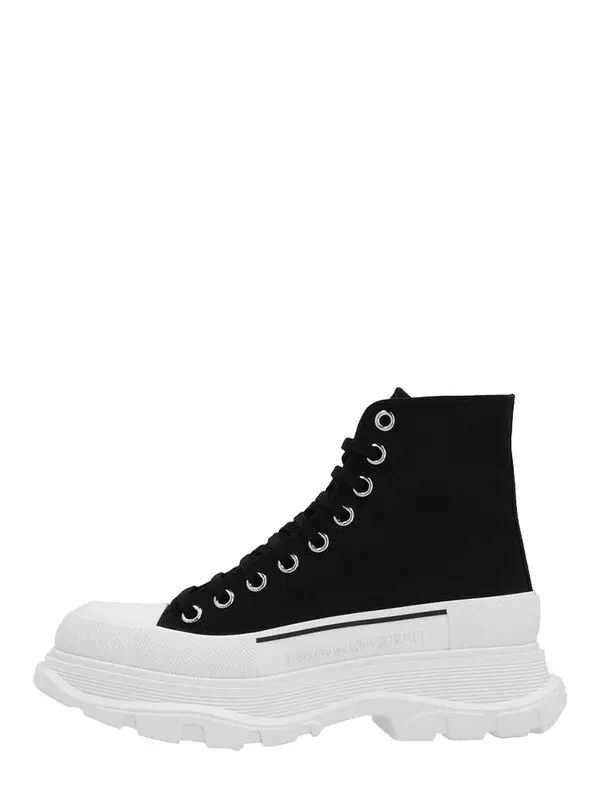 Alexander McQueen Tread Slick Lace Up Boot - Black/white