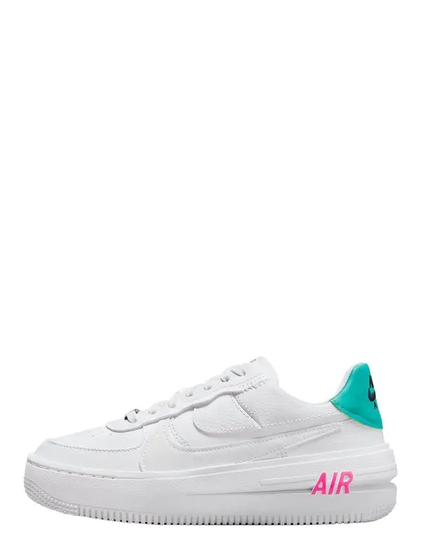 Nike Force 1 Plt.af.orm Platform Sneakers - White/pink Blast/clear Jade