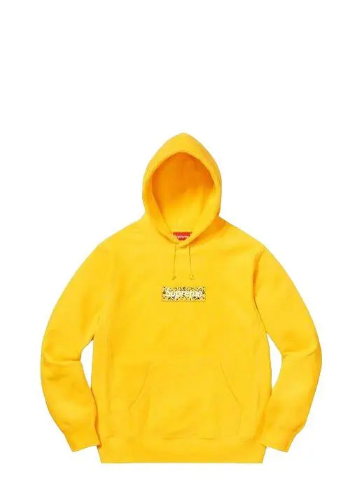 Supreme Bandana Box Logo Hooded Sweatshirt - Yellow