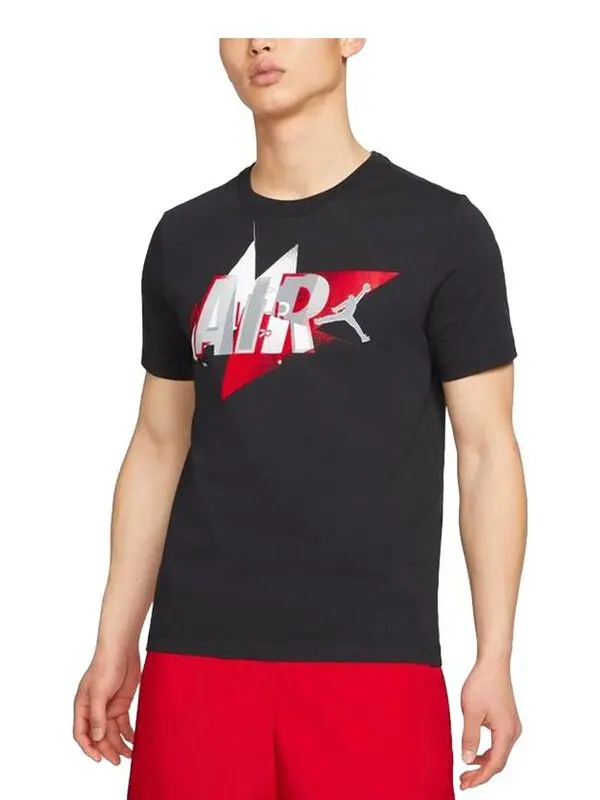 JORDAN Air" Graphic Short Sleeve Top - Black